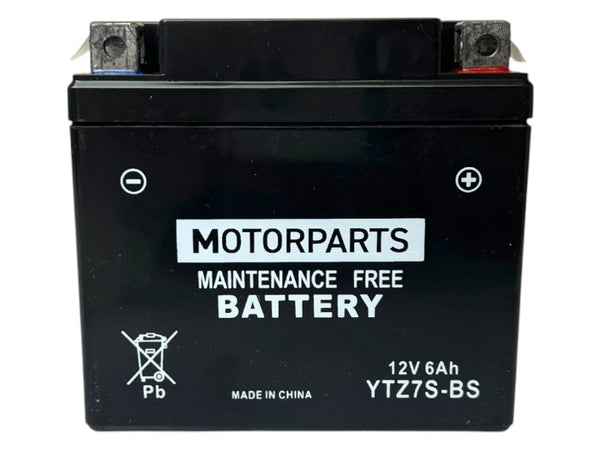 YTZ7S | AGM BATTERY | MOTORPARTS | YTZ7S-BS | 12V 6AH