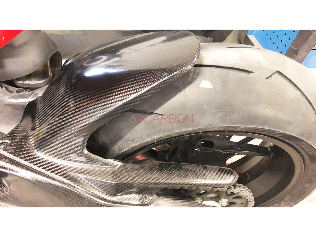 Rear Fender Rear With Chain Cover Chain | Carbon Autoclave | Ducati ...